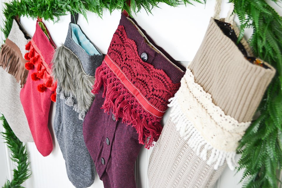 DIY Sweater Stockings • Heather Handmade