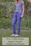 How to Make Denim Joggers Using the Hudson Pants Pattern • Heather Handmade