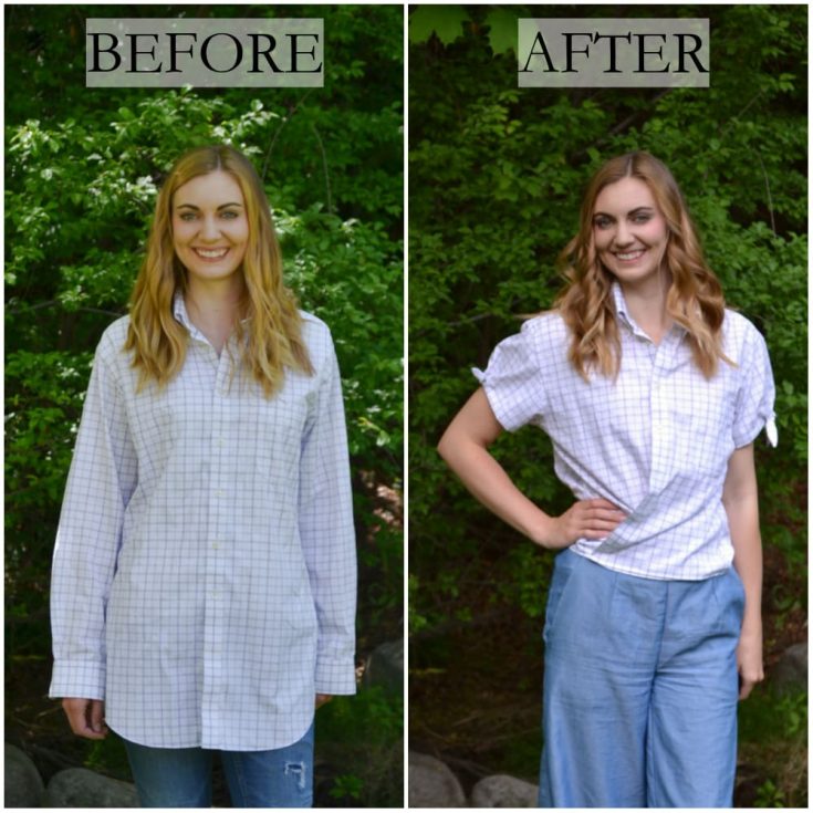 Button Up Shirt Refashion Tutorial • Heather Handmade