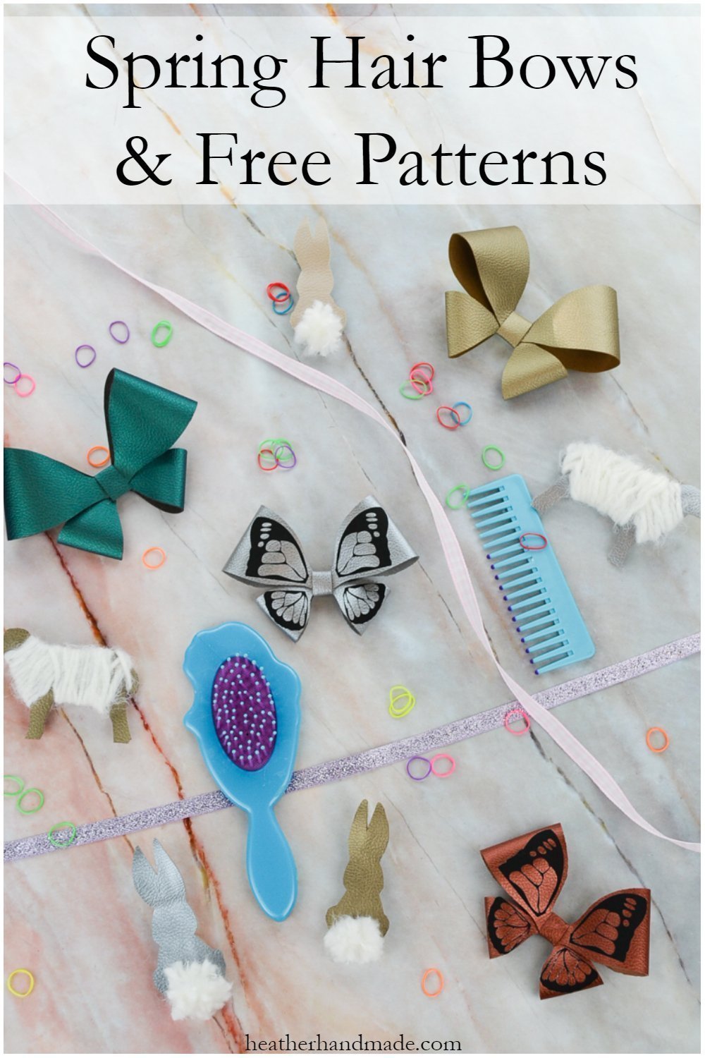 Easter Hair Bows and Free Patterns • Heather Handmade
