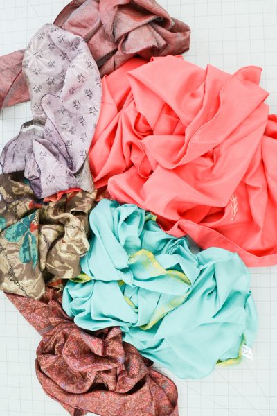 3 DIY Silk Hair Accessories: Scrunchie, Scarf, and Bow • Heather Handmade