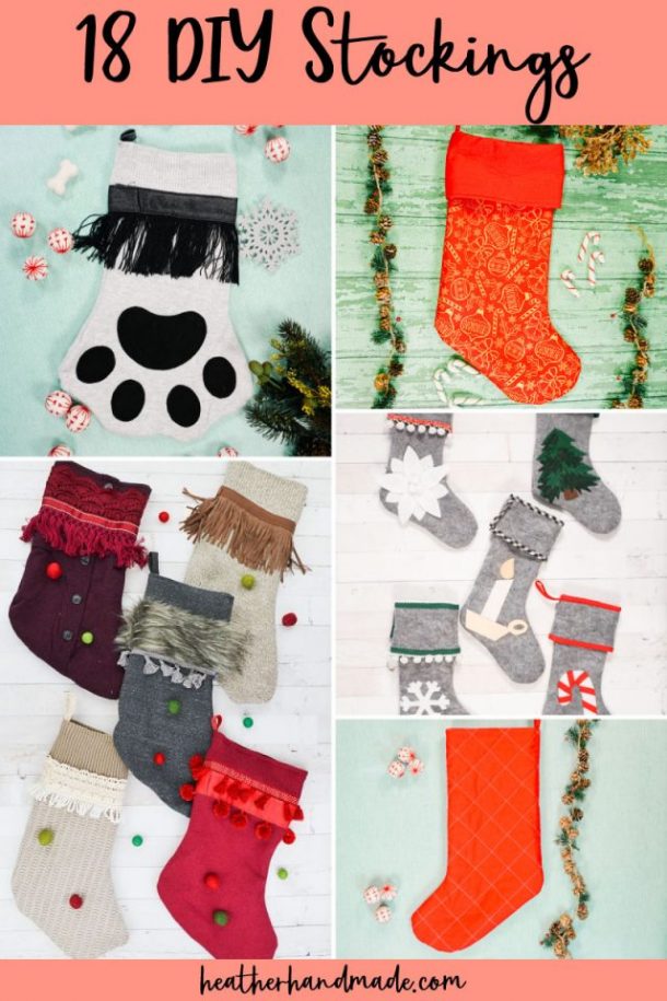 18 DIY Christmas Stockings to Make and Hang • Heather Handmade
