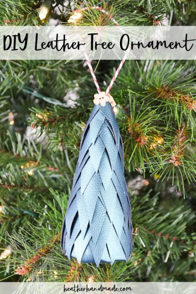 DIY Leather Tree Ornament • Heather Handmade