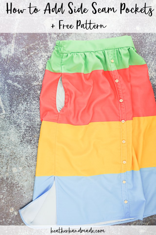 How to Add Side Seam Pockets + Free Pattern • Heather Handmade