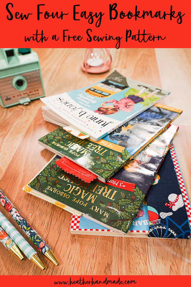 Sew 4 Easy Bookmarks with a Free Pattern • Heather Handmade