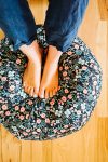 DIY Floor Pouf with Free Sewing Pattern • Heather Handmade