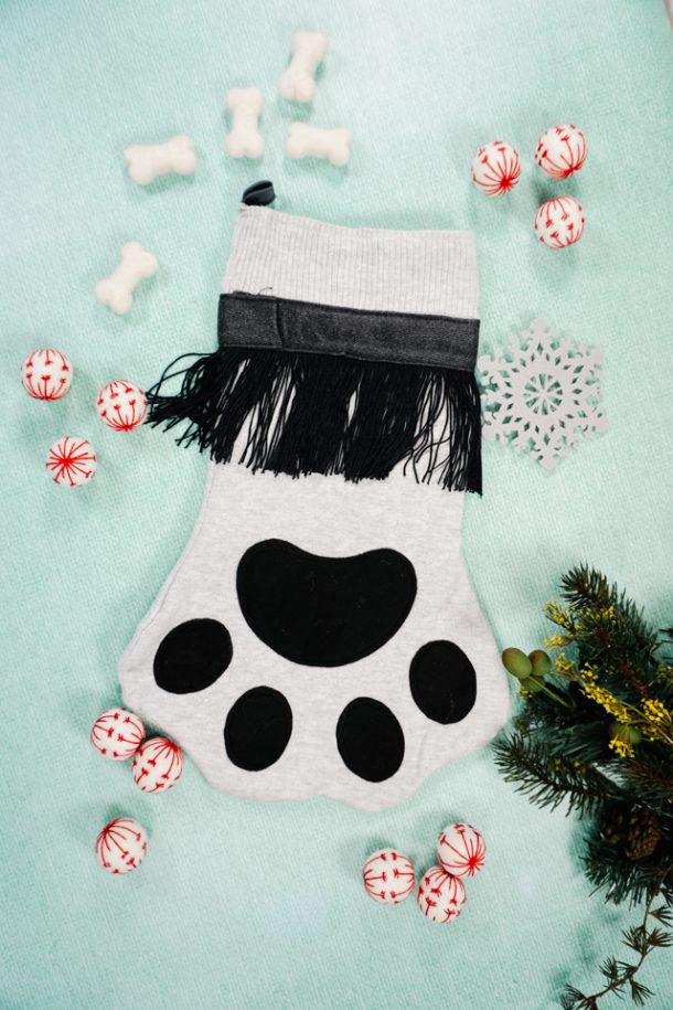 Free Dog Paw Stocking Pattern • Heather Handmade