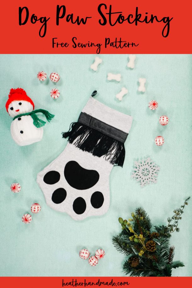 Free Dog Paw Stocking Pattern • Heather Handmade
