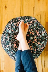 DIY Floor Pouf with Free Sewing Pattern • Heather Handmade