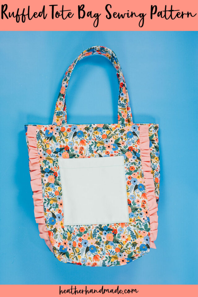 Ruffled Tote Bag Sewing Pattern • Heather Handmade