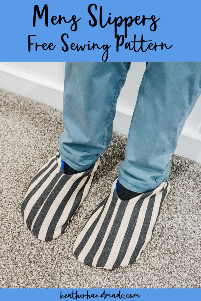 Free Slipper Sewing Pattern for Men • Heather Handmade